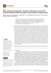 Reproducing Transformers’ Frequency Response from Finite Element Method (FEM) Simulation and ...